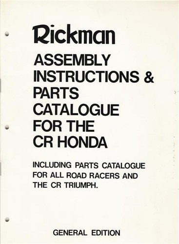 1974 Rickman CR Honda Parts & Assembly Manual + Norton & Triumph Parts ...