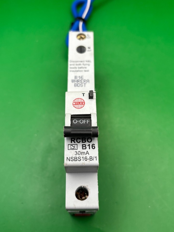 Wylex RCBO B16 NSBS16-B/1 B20 NSBS20-B/1 B32 NSBS32-B/1 B40 NSBS40-B/1 ...