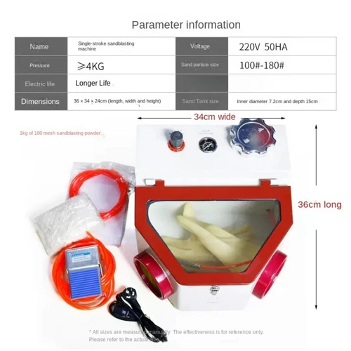 Eustoma Twin Double Pen Fine Sandblaster Lab Equipment 50w Sand Blaster ...