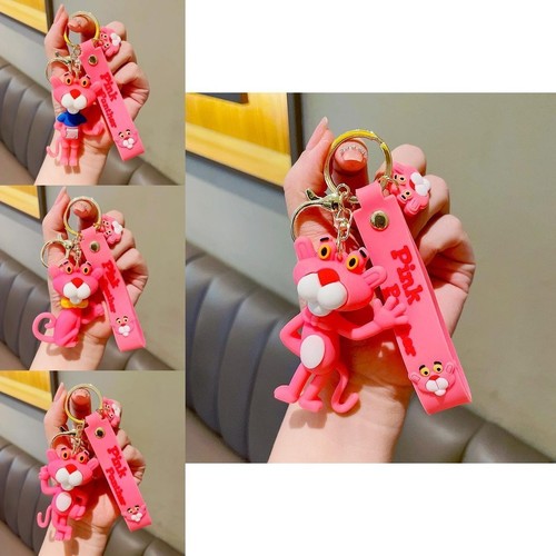 Able Cartoon Pink Panther Keychain For Car Bag Accessories Creative Student | eBay Australia