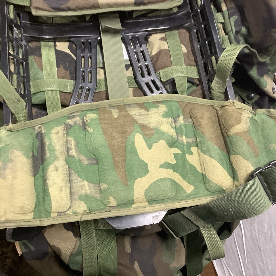 U.S. ARMY MOLLE II MAIN PACK WOODLAND FRAME, STRAPS & BELT Molle 2 Ruck ...