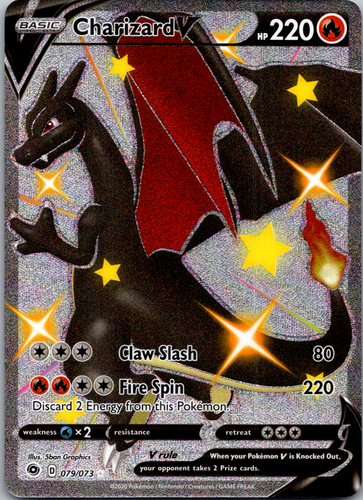 Pokémon TCG Charizard V Champions Path 079/073 Holo Secret Rare Near ...