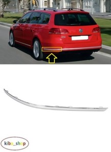 VW PASSAT B7 ESTATE 2010 - 2015 NEW REAR BUMPER CHROMED MOULDING LEFT N ...