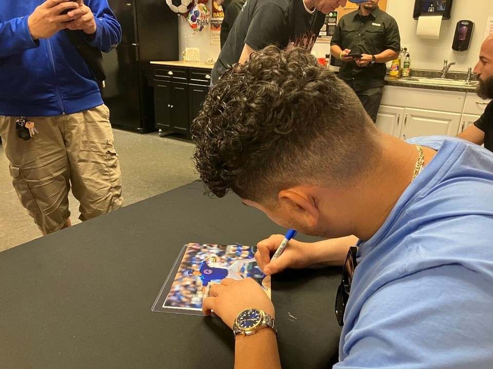 JAVIER ASSAD Chicago Cubs signed Photo in action 2023 celebrate COA | eBay