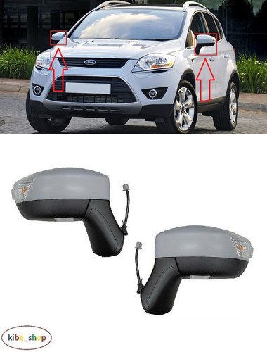 FOR FORD KUGA MK1 2008 - 2013 NEW ELECTRIC PRIMED DOOR MIRRORS PAIR ...