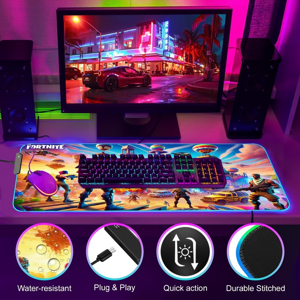 New Large Gaming Mouse Pad Fortnite Edition – Water & Slip Resistant ...