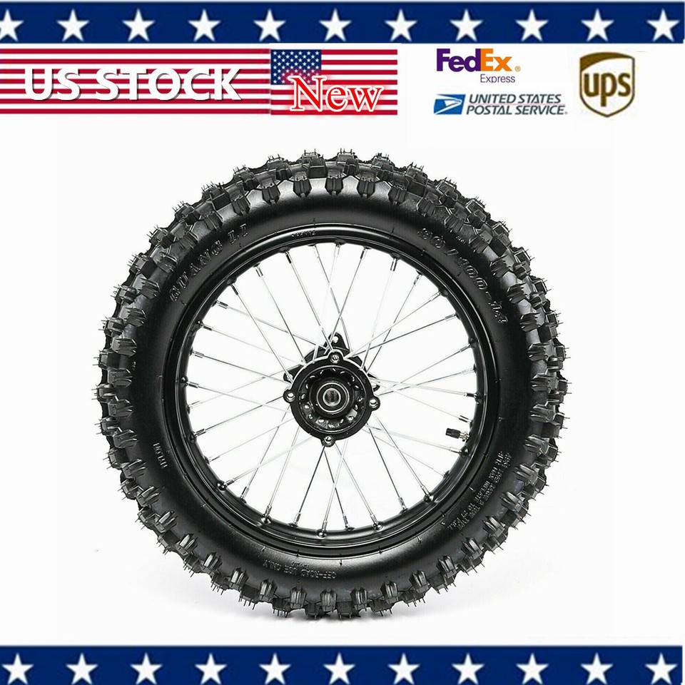 For Dirt Pit Bike Trail 125cc 150cc 14in Rear Wheel Rim 90/100-14 Tire ...
