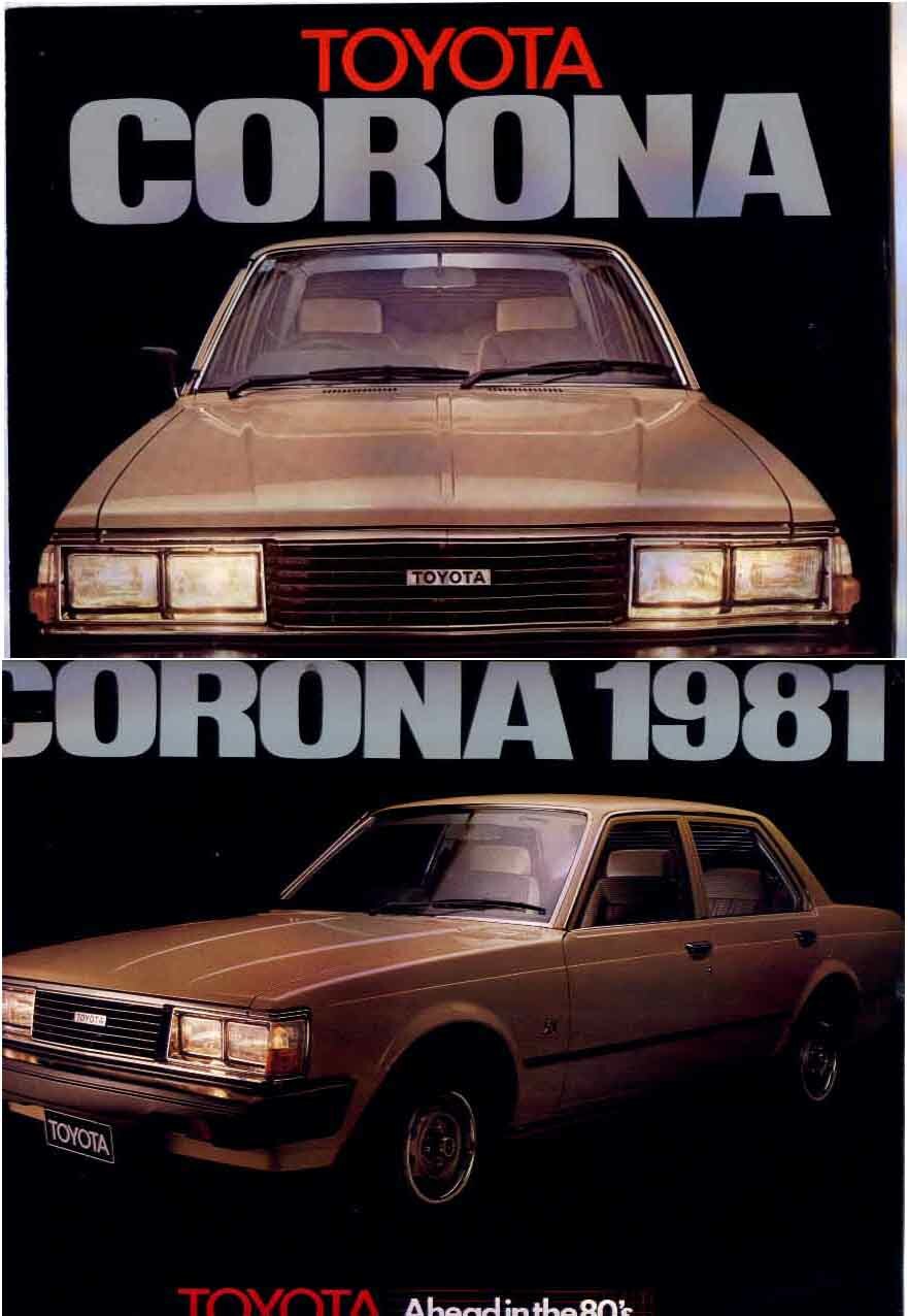 Two 1981-82 TOYOTA XT130 CORONA & RT132 LIFTBACK New Zealand Brochures ...