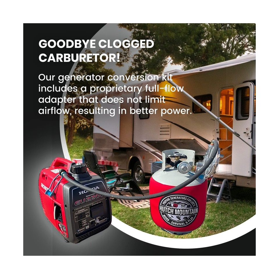 Hutch Mountain Generator Propane Conversion Kit Honda EU3000is- Tri ...