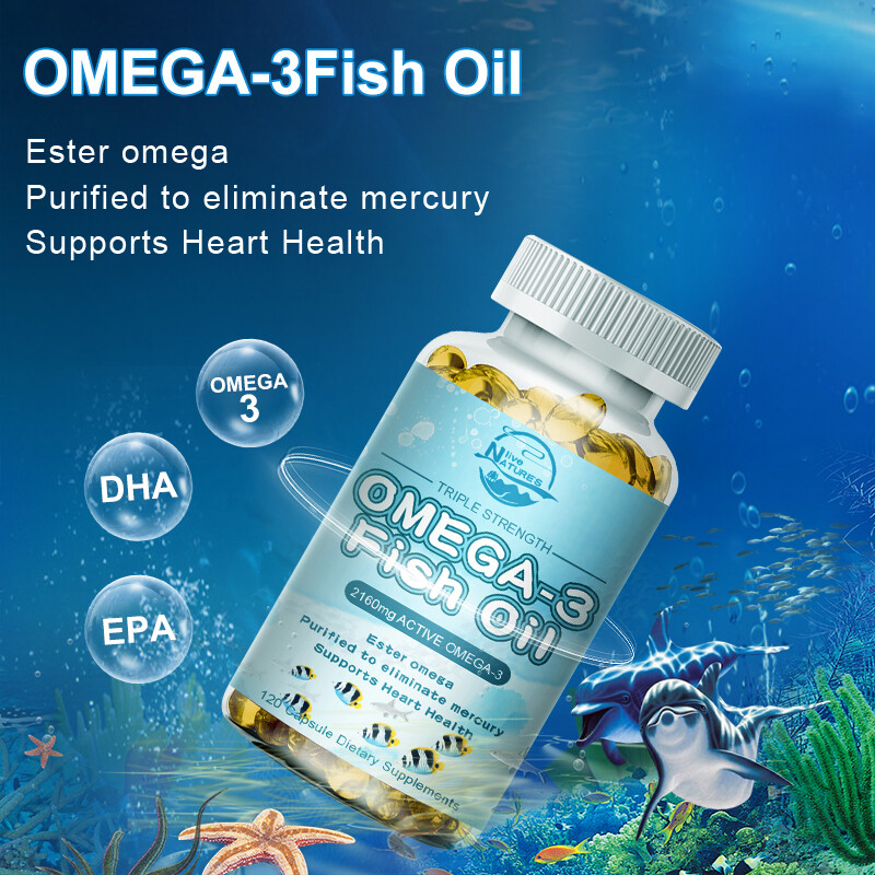 Omega 3 Fish Oil Capsules 3x Strength 1296mg EPA & DHA, Highest Potency ...