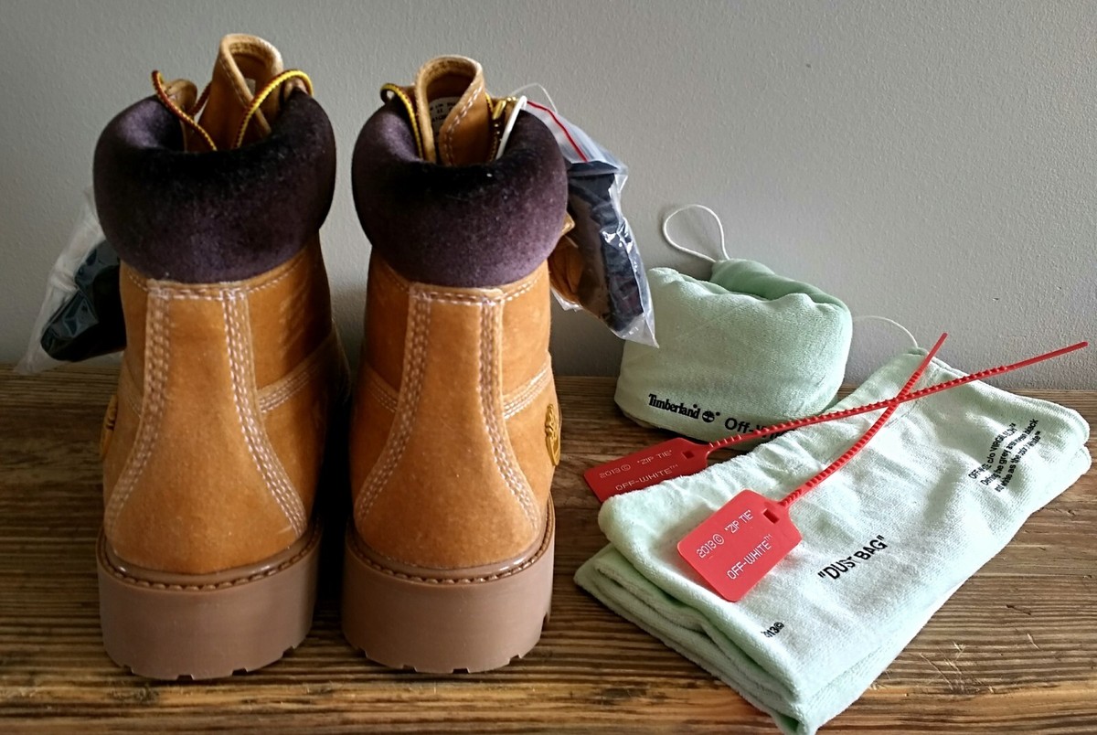 AUTHENTIC* OFF-WHITE x TIMBERLAND TB0A1Q8L BOOTS WHEAT AUTHENTIC* OFF-WHITE x TIMBERLAND TB0A1Q8L BOOTS WHEAT