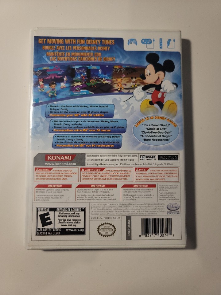 Dance Dance Revolution: Disney Grooves (Nintendo Wii, 2009) 83717400745 ...