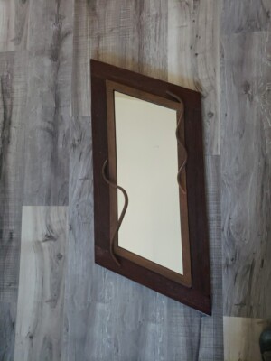 Wood/Metal Scroll Mirror. Hand Made In Wisconsin | eBay