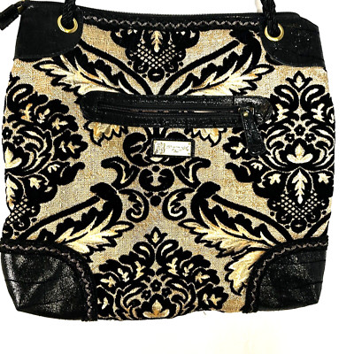 Sharif NY Tapestry Velvet Jewel Tassel Messenger Handbag Purse Black ...