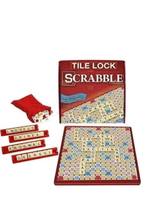 SCRABBLE Tile Lock Crossword Game - Family Game Night Kids 8+ & Adults ...