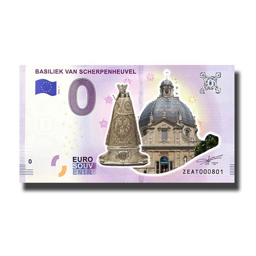 0 Euro Souvenir Banknote Basiliek Van Scherpenheuvel Colour Belgium ...