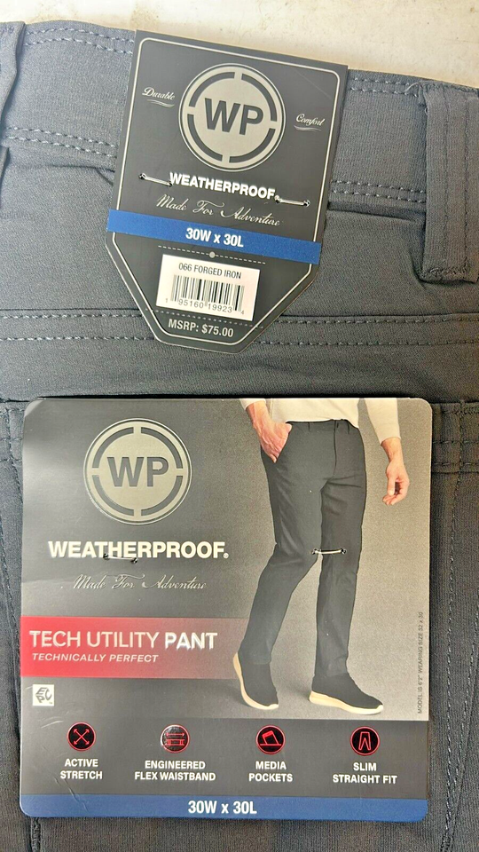 WP Weatherproof Cargo Utility Everyday Stretch Flex Waistband Straight ...