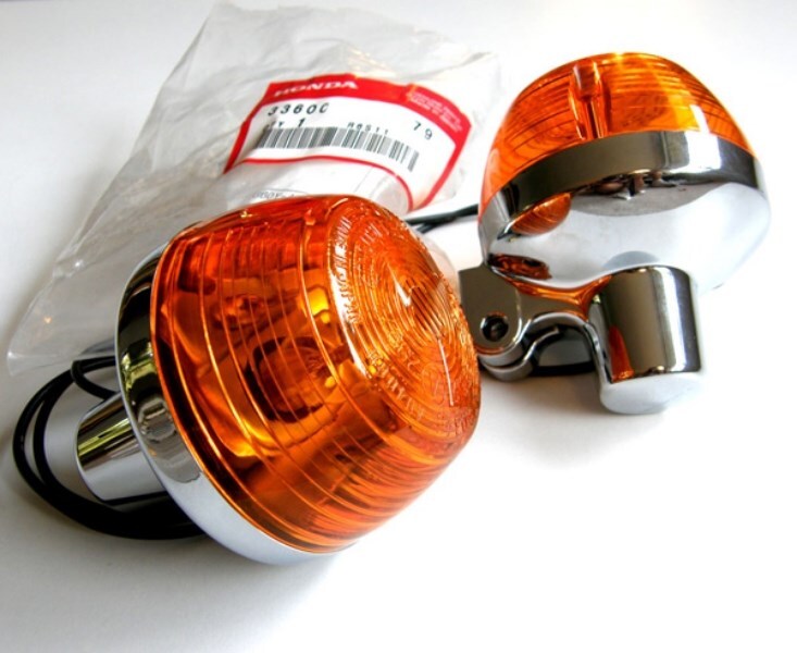 Genuine Honda Front Rear Turn Signals blinker winker cb450 cb350 cb750 ...