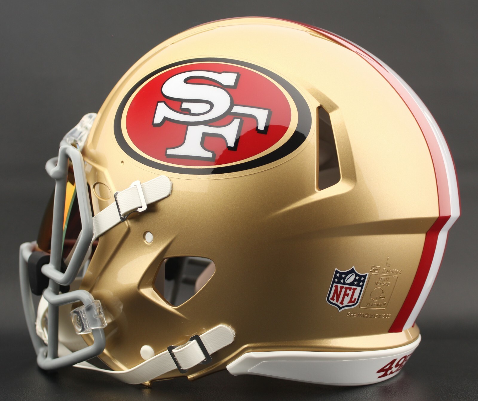 SAN FRANCISCO 49ers NFL Football Helmet with Oakley TORCH Visor / Eye ...