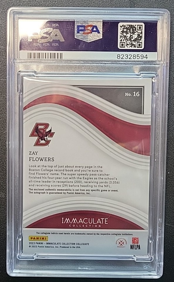 Zay Flowers 2023 Immaculate Collegiate RPA BLUE /25 Rookie Patch Auto ...