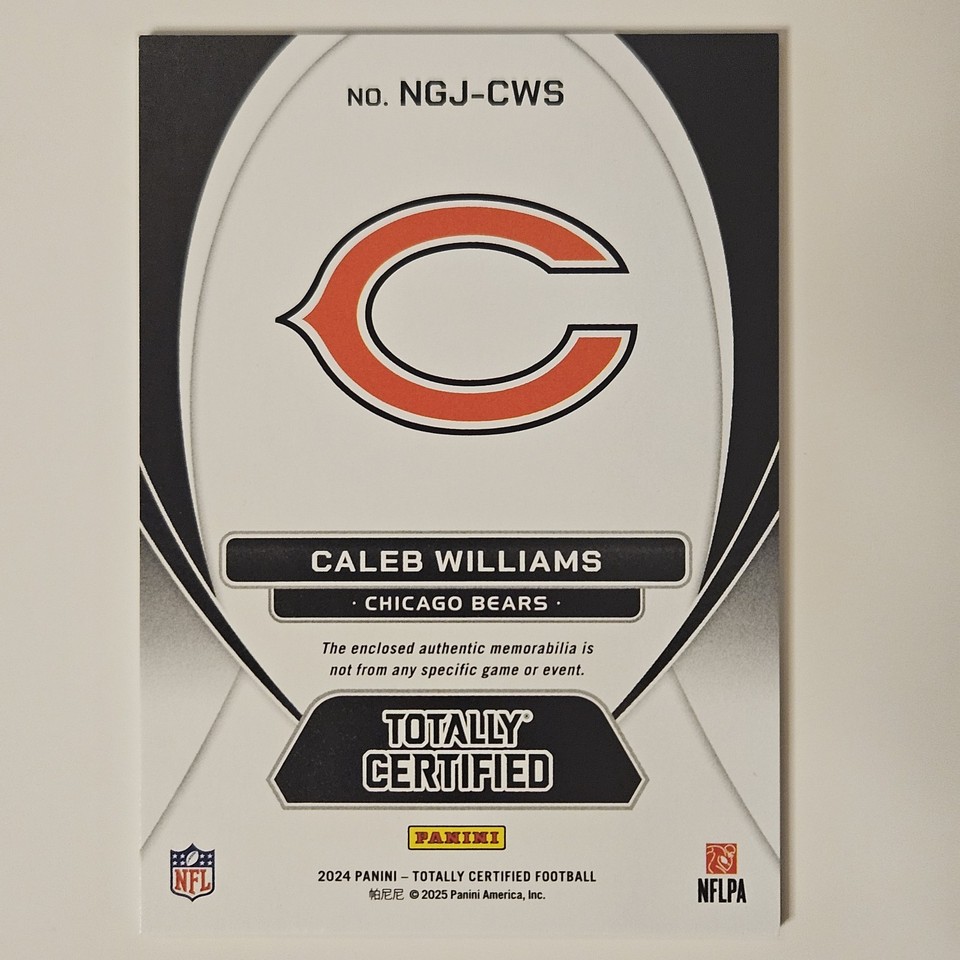 Caleb Williams 2024 Panini Totally Ceritfied #NGJ-CWS New Generations ...
