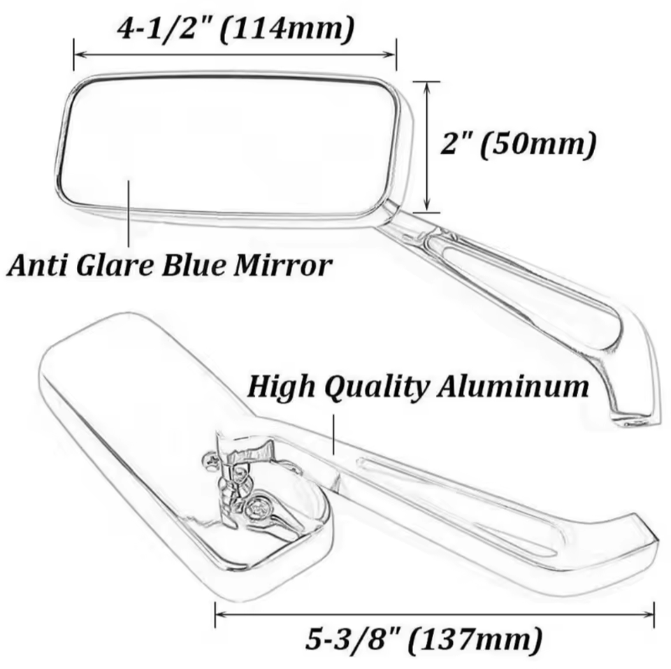 Custom Engraved chrome Motorcycle Mirror Set - Aztec pattern - Harley ...