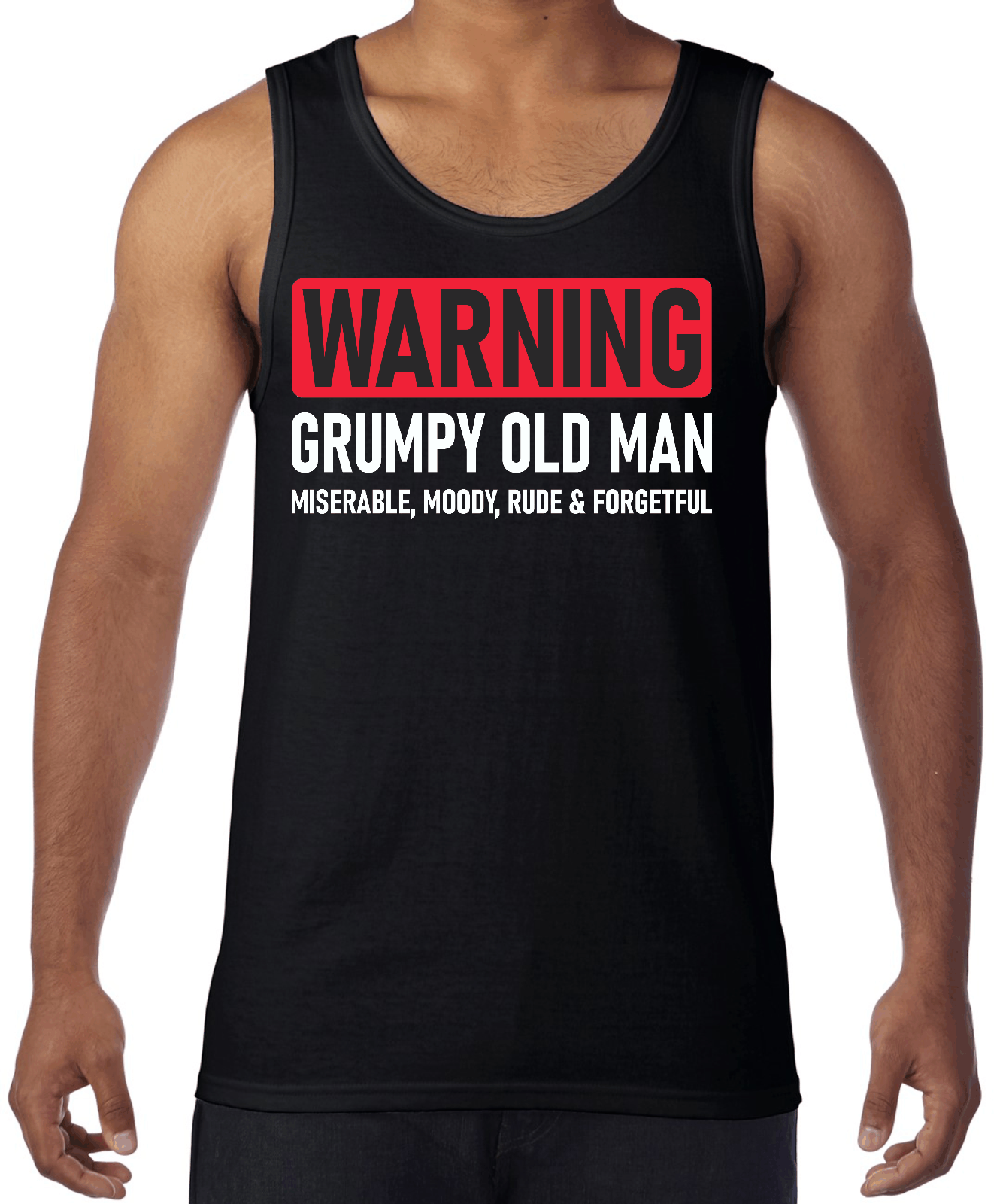Funny T-Shirts Mens Tshirts Tees Tops Joke Rude Singlets WARNING GRUMPY ...