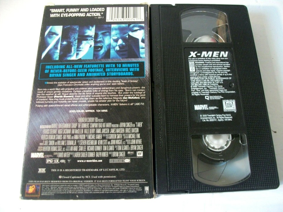 X-Men (VHS, 2000) Hugh Jackman, Patrick Stewart, Ian Mckellen ...