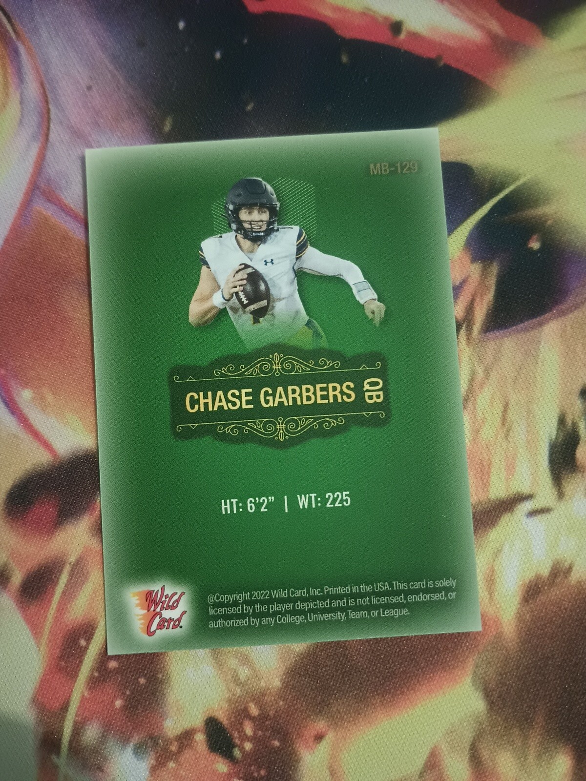 2022 Wild Card MATTE - Chase Green #MB-129 Chase Garbers /250 (RC) for ...