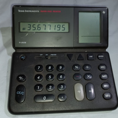 Texas Instruments TI-5038 Paper-Free Printer Calculator Works | eBay