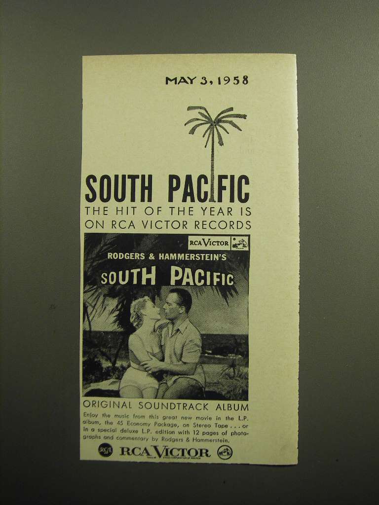 1958 RCA Victor Record Advertisement - Rodgers & Hammerstein's South ...