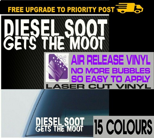 DIESEL SOOT GETS THE MOOT Sticker Decal FUNNY 4x4 Turbo Diesel Offroad ...