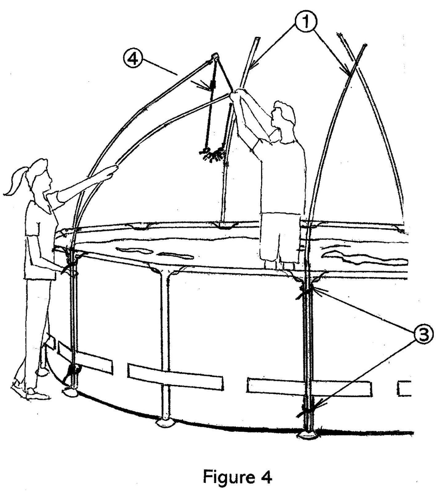 FLEXNET DOME Pool Net Covered Dome for 14’ to 15’ Diameter Above Ground ...