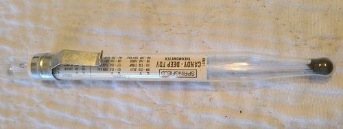 Vintage Springfield Candy Deep Fry Cooking Thermometer Temperature Safe ...