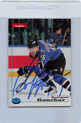 1996/97 Skybox Impact #139 Sergei Gonchar Capitals Signed Auto *G6827 ...