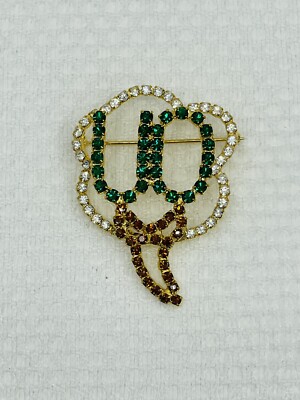 University Of Oregon Ducks Football White Rose Bowl Rhinestone Brooch ...