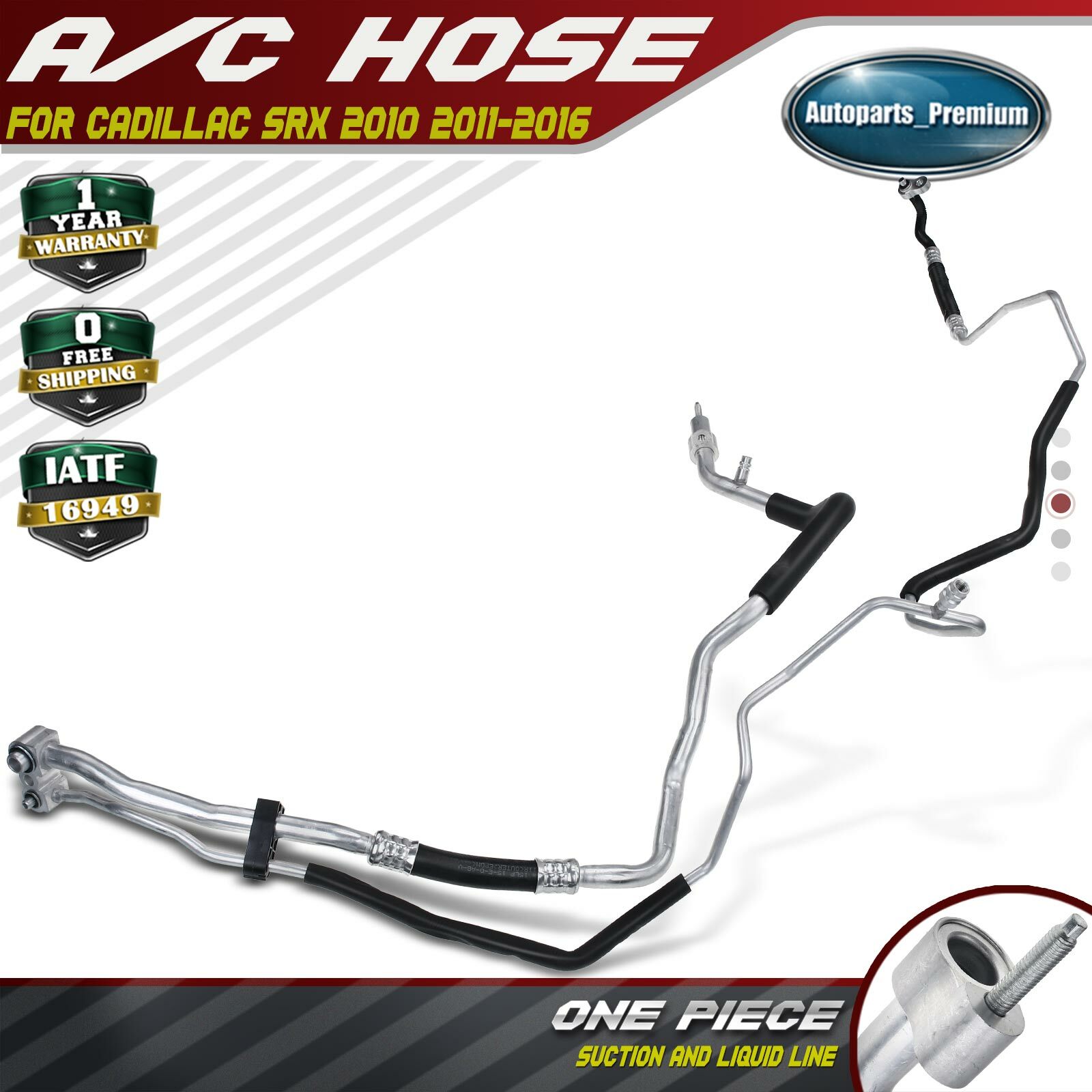 A/C Suction and Liquid Line Hose Assembly for Cadillac SRX 2010-2016 ...