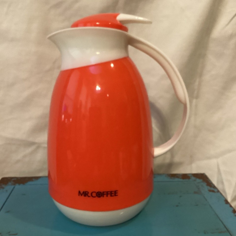 Mr. Coffee Retro Orange Aladdin Thermal Insulated Coffee Carafe Vintage ...