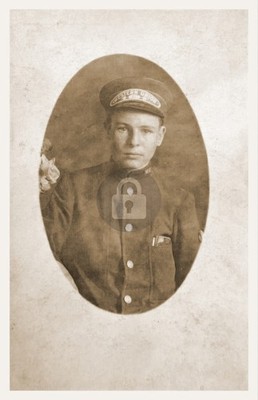 of WESTERN UNION TELEGRAPH Messenger Boy in Uniform RPPC Photo Postcard ...