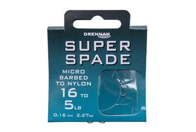 DRENNAN SUPER SPADE MICRO BARBED SPADE HOOKS TO NYLON - 8 PRE TIED ...