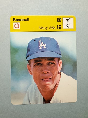 1977-79 Sportscaster Set MAURY WILLS #14-11 L.A. DODGERS Lausanne A ...