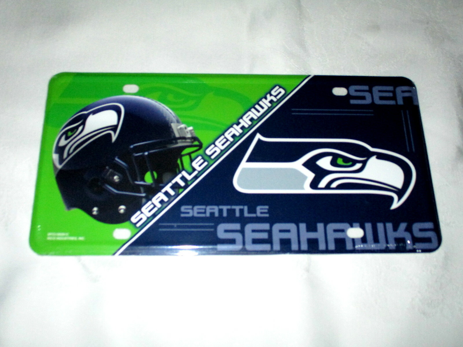 SEATTLE SEAHAWKS METAL LICENSE PLATE #02 - NEW | eBay