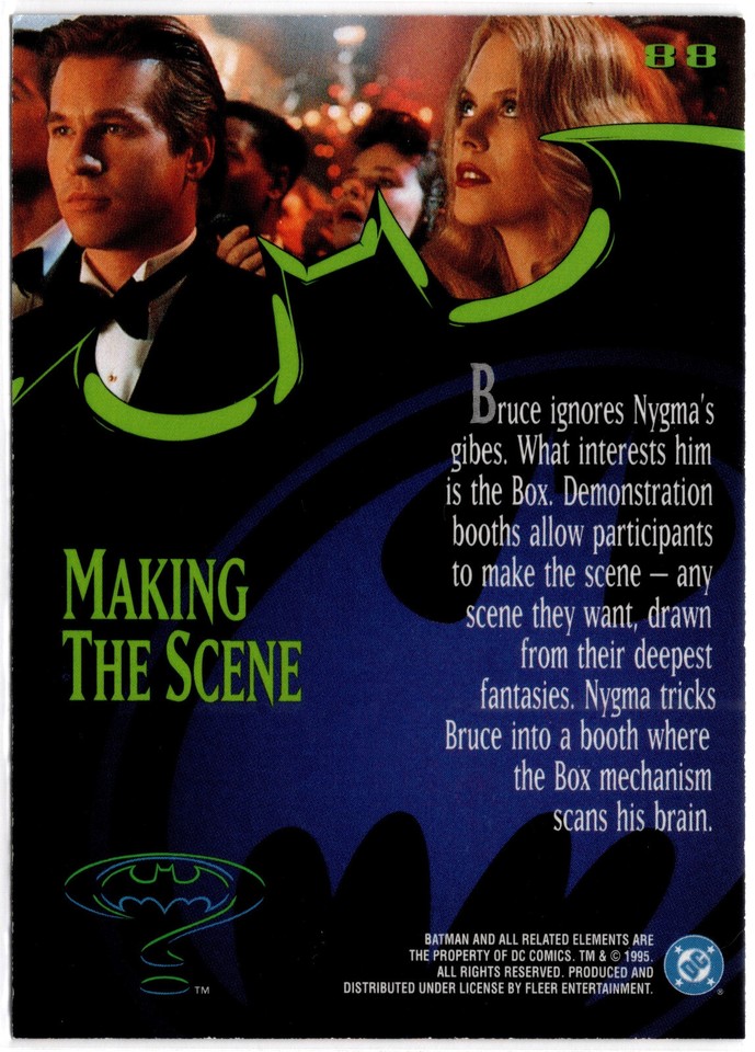 1995 Fleer Ultra Batman Forever "Making The Scene" #88 Bruce Wayne Card ...
