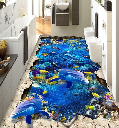 Unique Notable Water 3D Floor Mural Photo Flooring Wallpaper Home Print ...