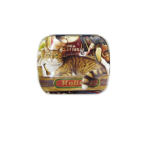 CAT TIN BOX Home Kitchen Pantry Biscuit Sweet Storage Trinket Tea ...