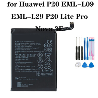 3400 mAh HB396285ECW Battery for Huawei P20 EML-L09 EML-L29 P20 Lite ...