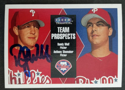 2000 Fleer (Traditions) SIGNED: Randy Wolf, PHILLIES #252 (Rookie) | eBay