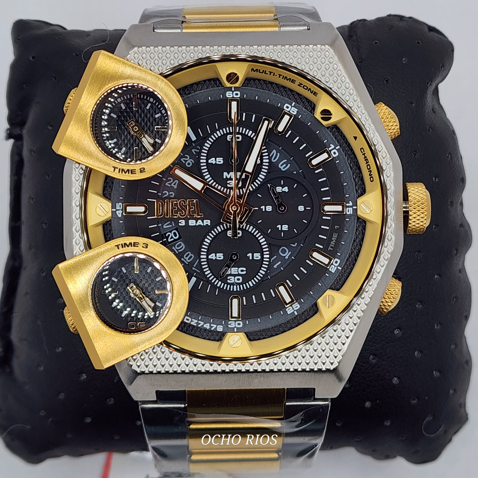 DIESEL MENS WATCH SIDESHOW CHRONOGRAPH TWO-TONE STAINLESS STEEL DZ7476 ...