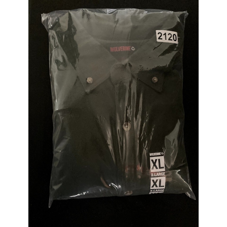 Wolverine Sutton Shirt Mens XL Dark Olive Green Heavy Brushed Cotton ...