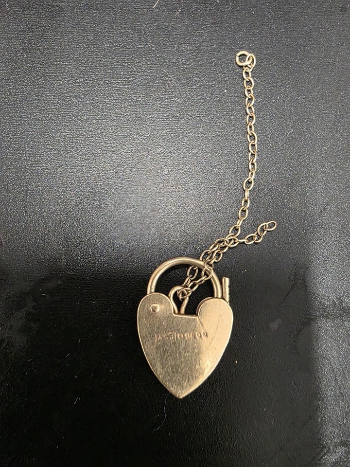 9ct Gold Safety Chain And Lock For A Gate Bracelet | eBay UK